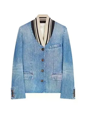 Dries Van Noten Fitted Denim Blazer