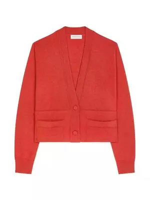 Dries Van Noten Cropped Wool Cardigan With Patch Pockets