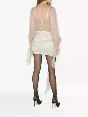 Elisabetta Franchi Crepon Bodysuit With Micro-polka Dot Print