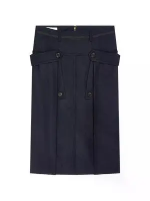 Dries Van Noten Wool Midi Skirt