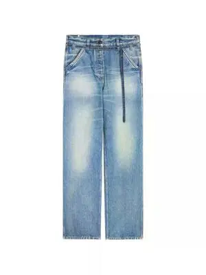 Dries Van Noten Belted Wide-leg Denim Pants