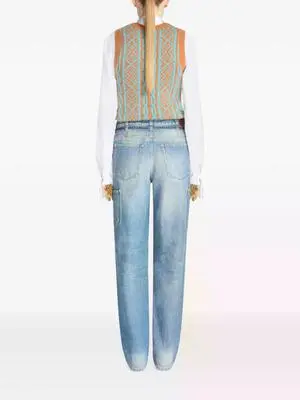 Dries Van Noten Belted Wide-leg Denim Pants