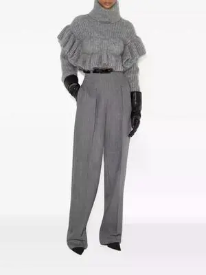 Elisabetta Franchi Knit Pullover With Ruffles