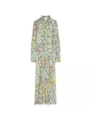 Dries Van Noten Long Jacquard Shirt Dress
