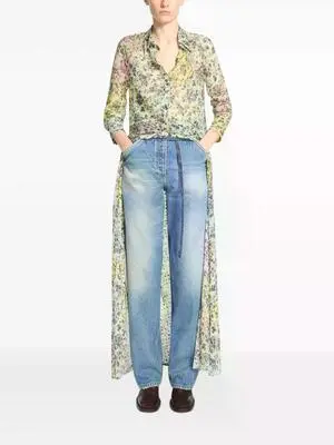 Dries Van Noten Long Jacquard Shirt Dress