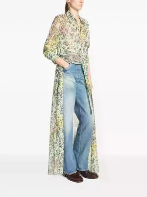 Dries Van Noten Long Jacquard Shirt Dress