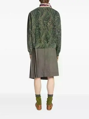 Dries Van Noten Pleated Wool Kilt