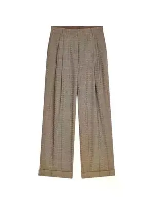 Dries Van Noten Pleated Wool Pants - Brown