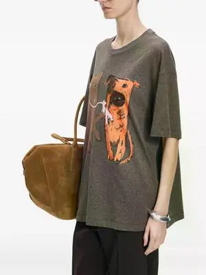 JNBY Cat Dog-print T-shirt