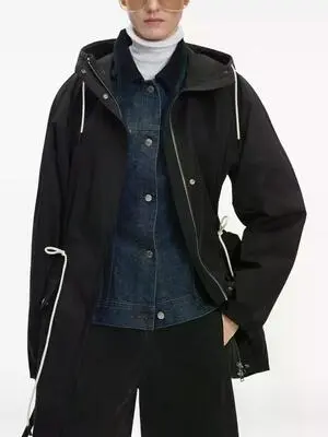 JNBY Raglan-sleeve Drawstring Trench Coat