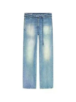 Dries Van Noten Belted Straight-leg Denim Pants