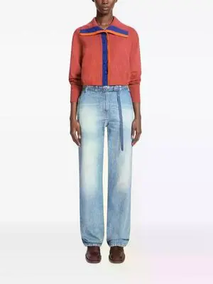 Dries Van Noten Belted Straight-leg Denim Pants