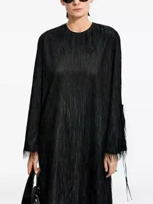 JNBY Fringe-detail Jacquard Midi Dress