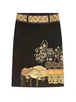 Dries Van Noten Embroidered Pencil Skirt