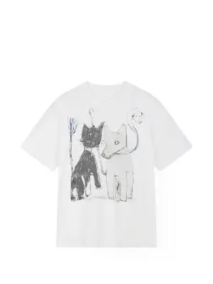 JNBY Graphic-print Cotton T-shirt - White