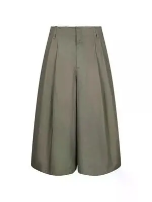LESS Pleated Cotton Trousers - Green