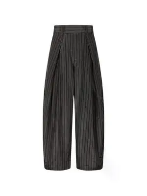 LESS Stripe-print Pleated Trousers