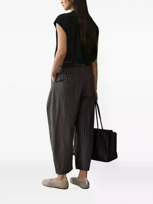 LESS Stripe-print Pleated Trousers