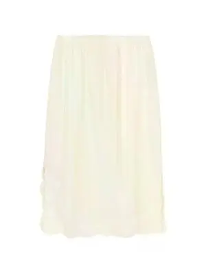LESS Appliqué Scalloped-hem Midi Skirt