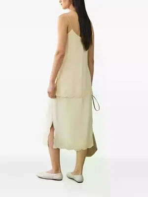 LESS Appliqué Scalloped-hem Midi Skirt