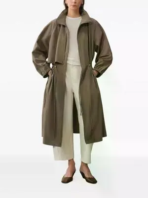 LESS Hooded Drawstring Trench Coat