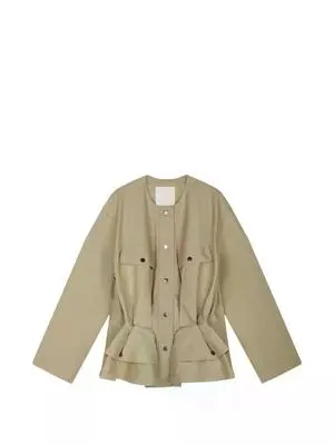 JNBY Draped-waist Cotton Jacket - Green