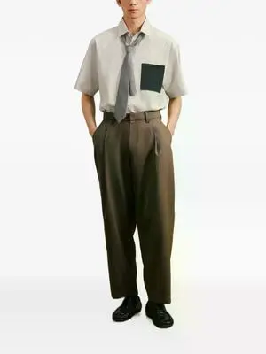 CROQUIS Gingham-pattern Contrast-pocket Shirt