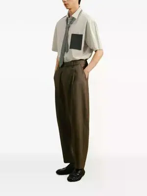 CROQUIS Gingham-pattern Contrast-pocket Shirt