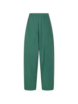 CROQUIS Relaxed-fit Curved-leg Trousers - Green