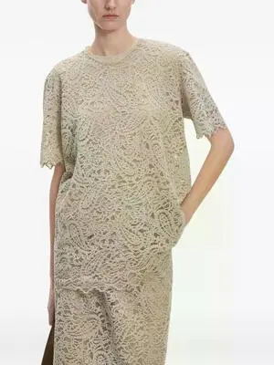 JNBY Short-sleeved Lace T-shirt