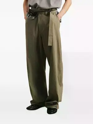 CROQUIS Belted Wide-leg Trousers