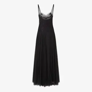 Fendi Long Lace And Tulle Dress