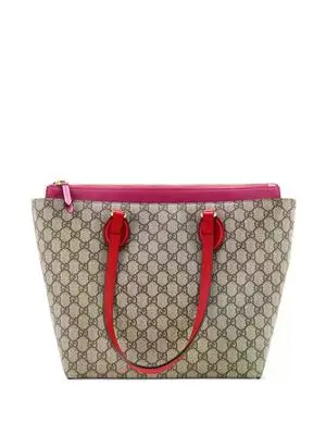 Gucci Linea A Zip Gg Coated Canvas Tote Bag - Pink