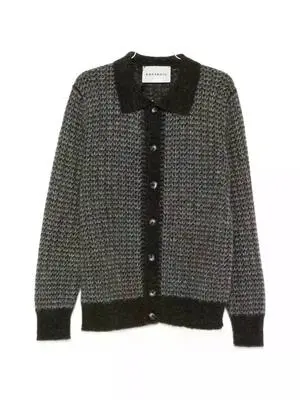 AMARANTO Patterned Knit Cardigan