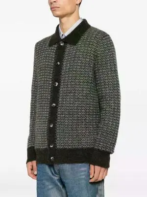 AMARANTO Patterned Knit Cardigan