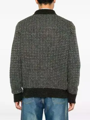AMARANTO Patterned Knit Cardigan