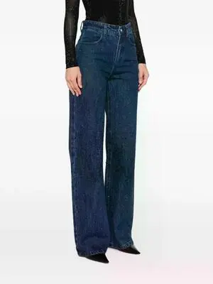 TWENTY FOURHAITCH Crystal-embellished Wide-leg Jeans - Blue