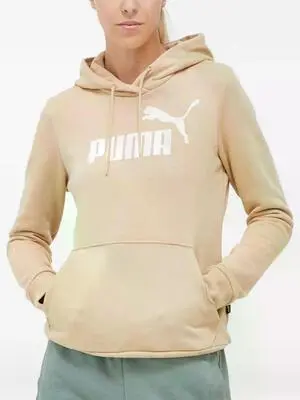 PUMA Logo-print Drawstring Hoodie - Neutrals