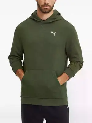 PUMA Logo-print Pouch-pocket Hoodie - Green