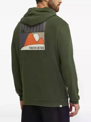 PUMA Logo-print Pouch-pocket Hoodie