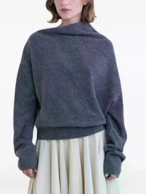 BELLE ANNA Reve Asymmetric-neck Sweater