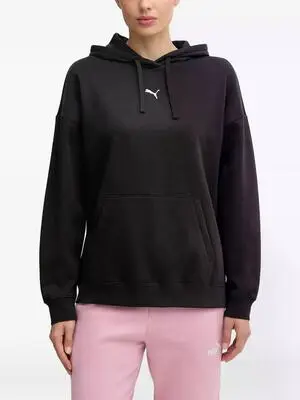 PUMA Logo-embroidered Drawstring Hoodie - Black