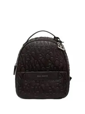 Armani Exchange Logo-embossed Backpack - Brown