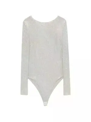 TWENTY FOURHAITCH Crystal-embellished Long-sleeve T-shirt - Silver