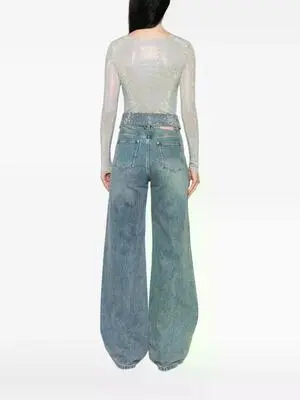 TWENTY FOURHAITCH Crystal-embellished Long-sleeve T-shirt