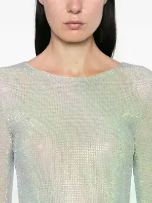 TWENTY FOURHAITCH Crystal-embellished Long-sleeve T-shirt
