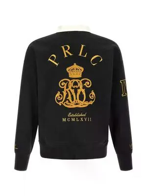 Polo Ralph Lauren Relaxed Fit Big Pony Rugby Sweatshirt Polo Shirt - Black
