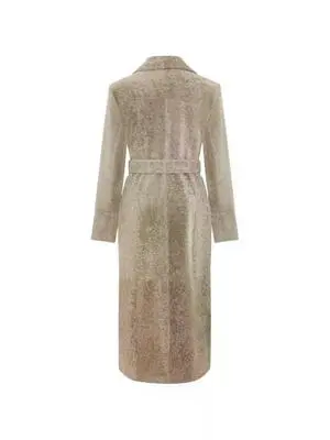 BIGARDINI Estelle Belted Shearling Coat