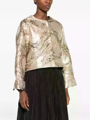 SUSANNE BOMMER Metallic Jacquard Jacket - Gold