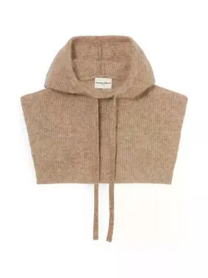 Claudie Pierlot Ribbed Drawstring Beanie Hat - Neutrals